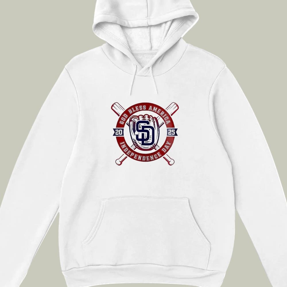 San Diego Padres God bless America Independence Day 2025 T-Shirt ...